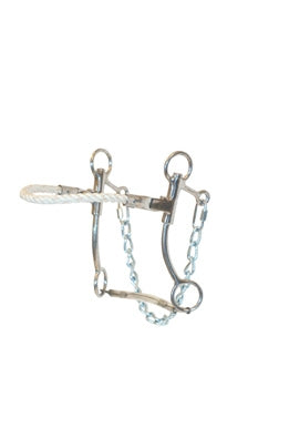 Metalab Stainless Steel Hackamore Bit with Rope NoseBand & Quick Link ...