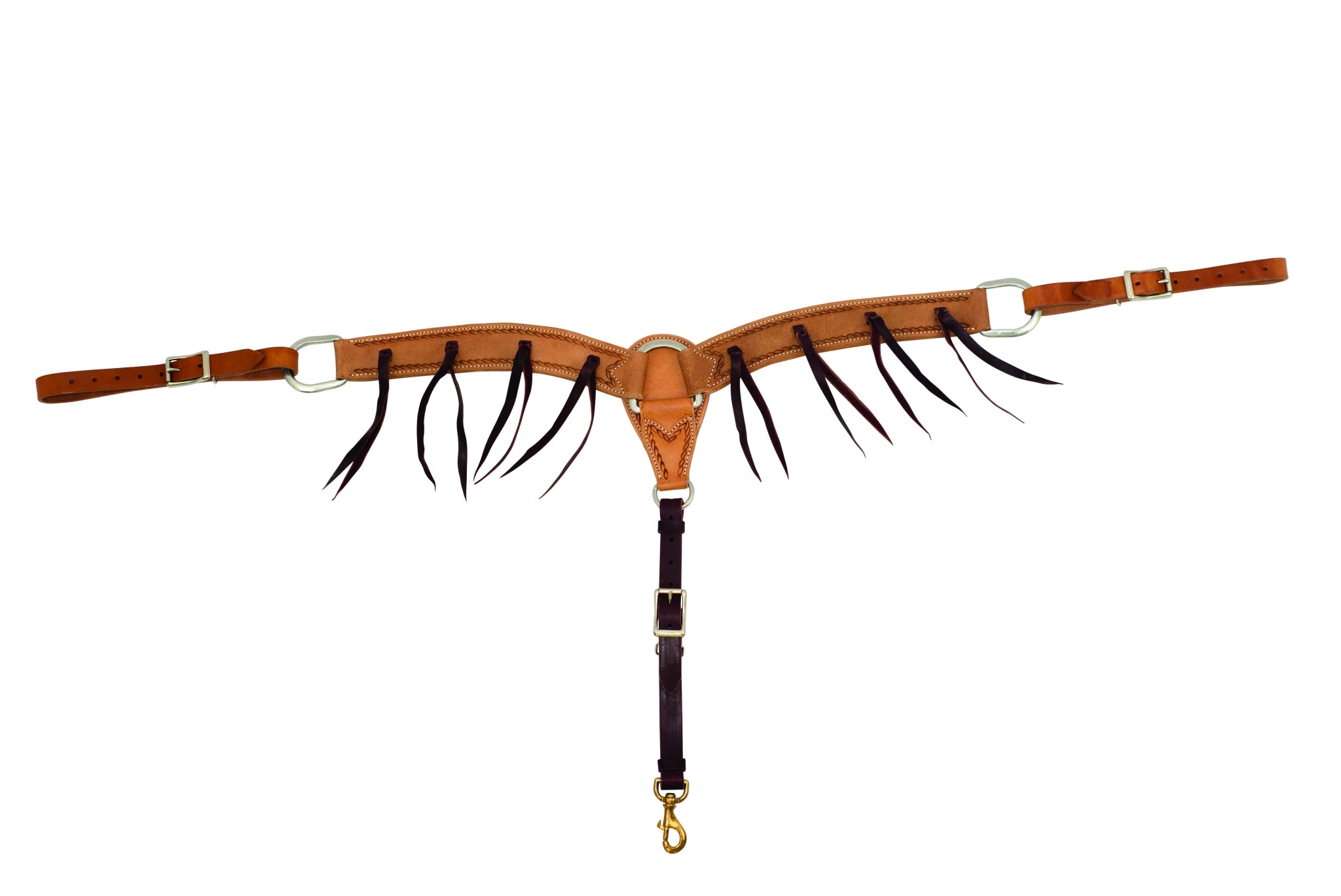 Wildfire Saddlery Leather Rough Out Breast Collar With Latigo Strings ...