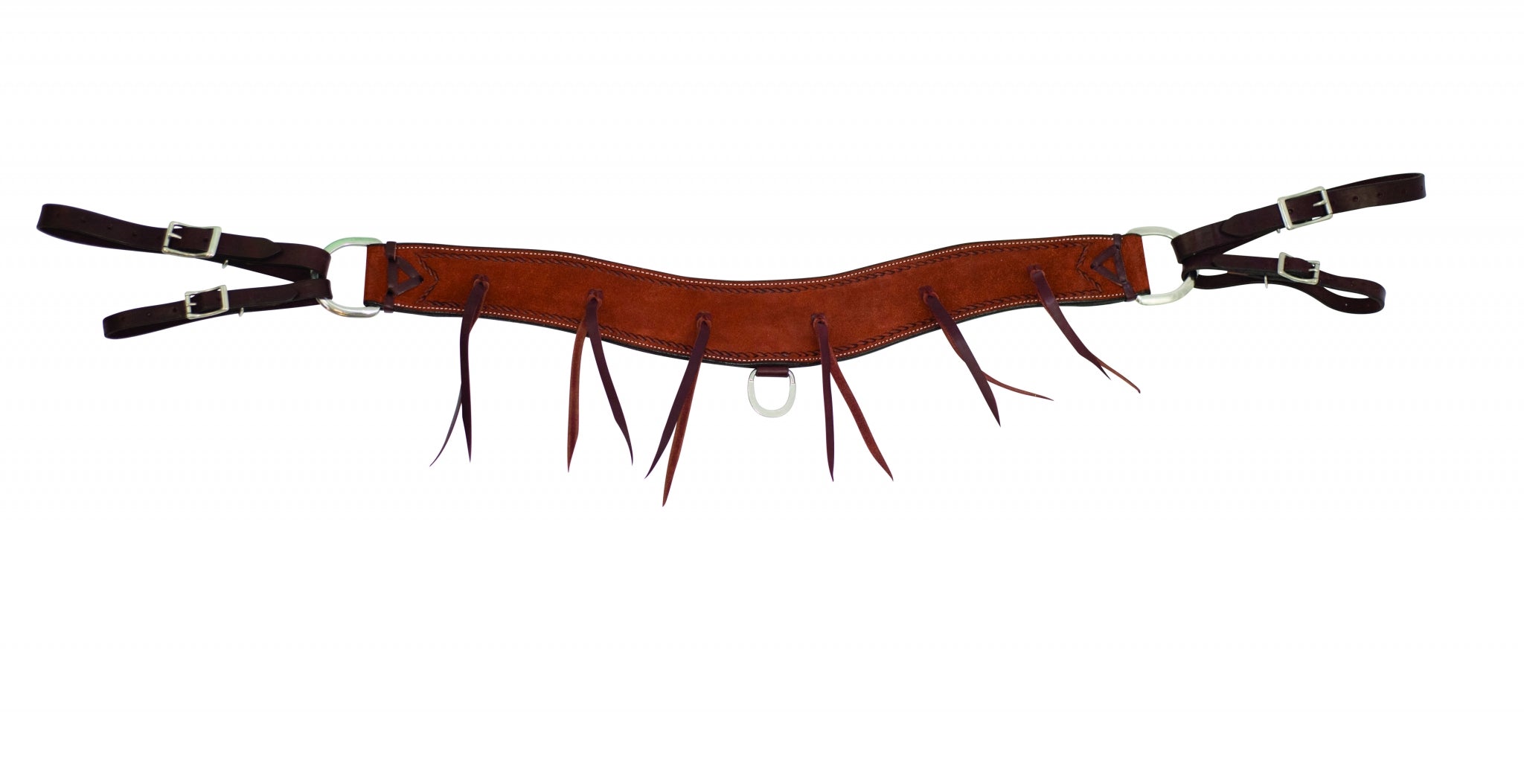 Wildfire Saddlery Leather Rough Out One Piece Breast Collar With Latig ...