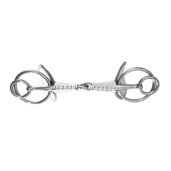 Finntack Leather Covered Snaffle Double Ring Driving Bit ...