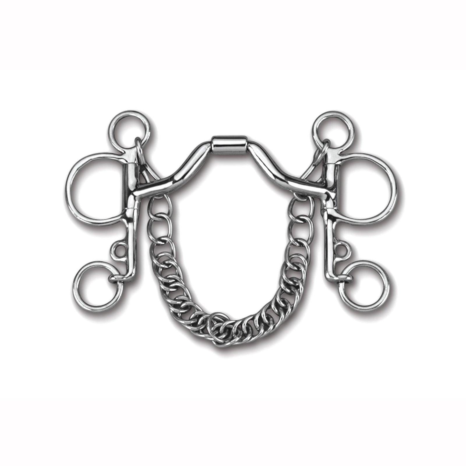 Myler Level 3 Pelham Stainless Steel Ported Barrel Bit ...