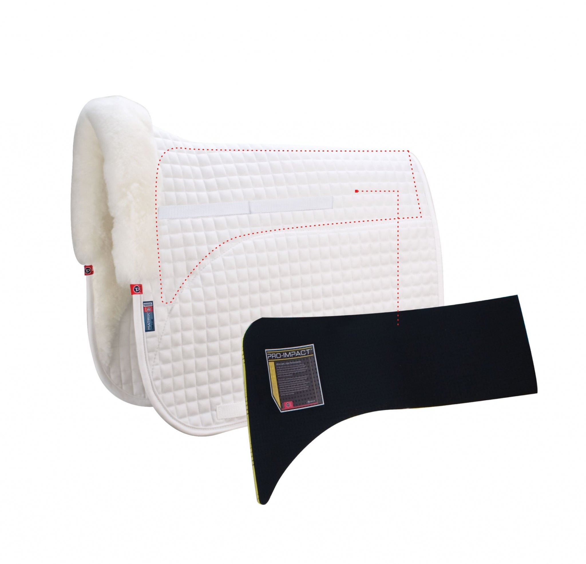 Matrix Sheepskin Dressage Comp Pad with Pro-Impact Inserts ...